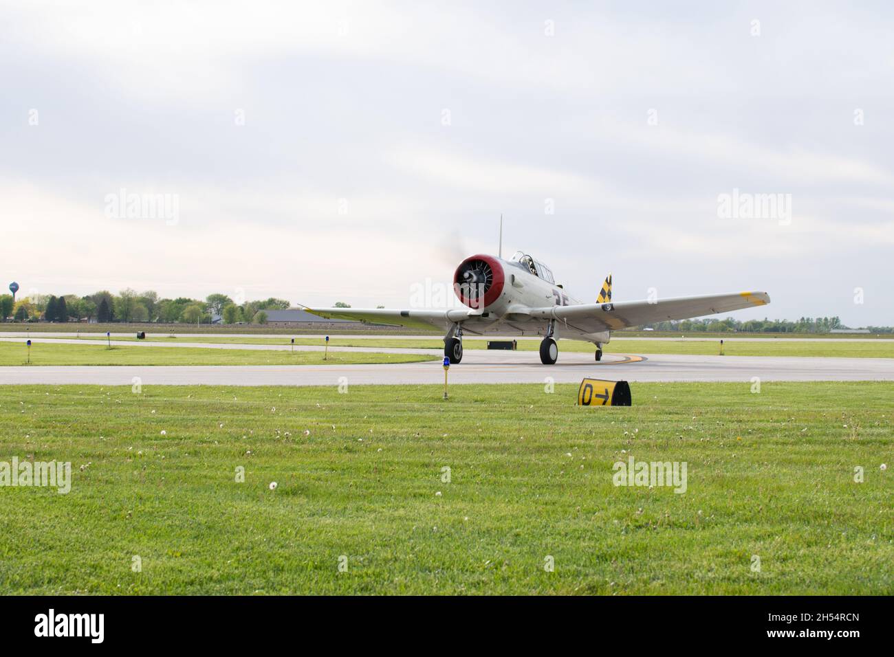 Aircraft about to take off in an airport Stock Photo - Alamy