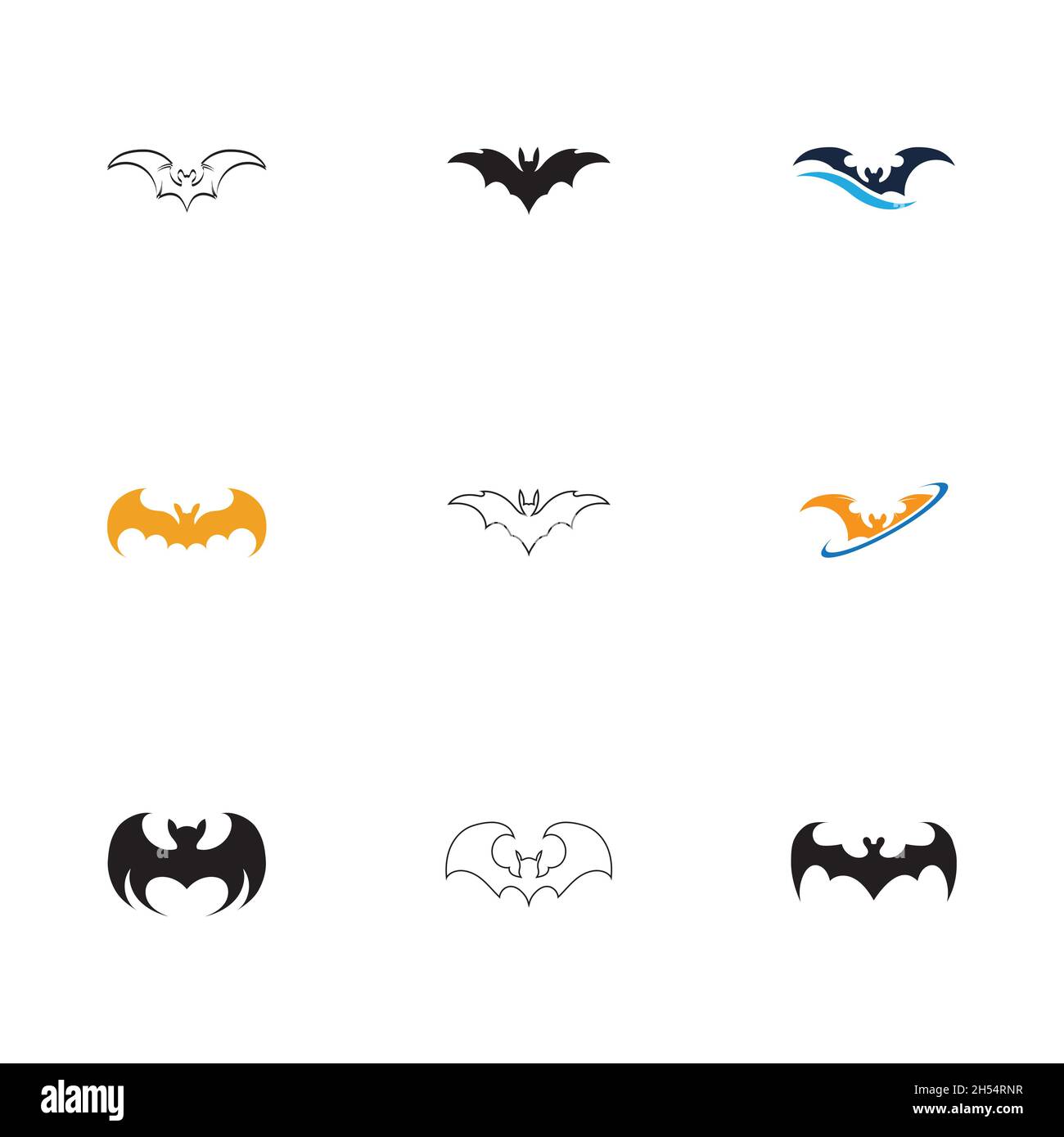bat logo vector illustration design template - vector Stock Vector ...
