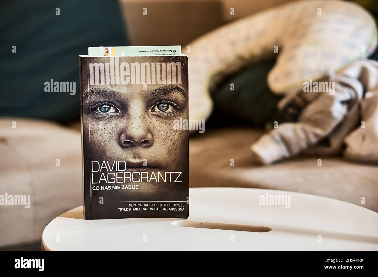 POZNAN, POLAND - Nov 12, 2017: The David Lagercrantz Millennium story ...