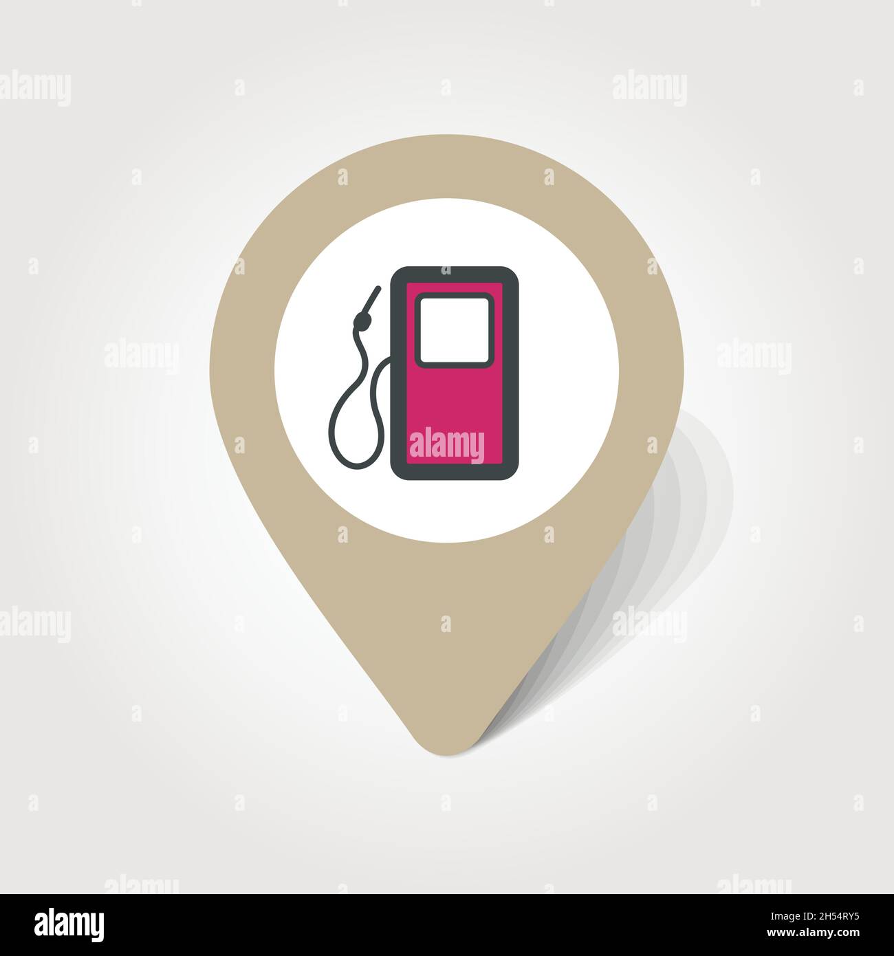 Gas Station map pin icon, map pointer, vector illustration eps 10 Stock ...