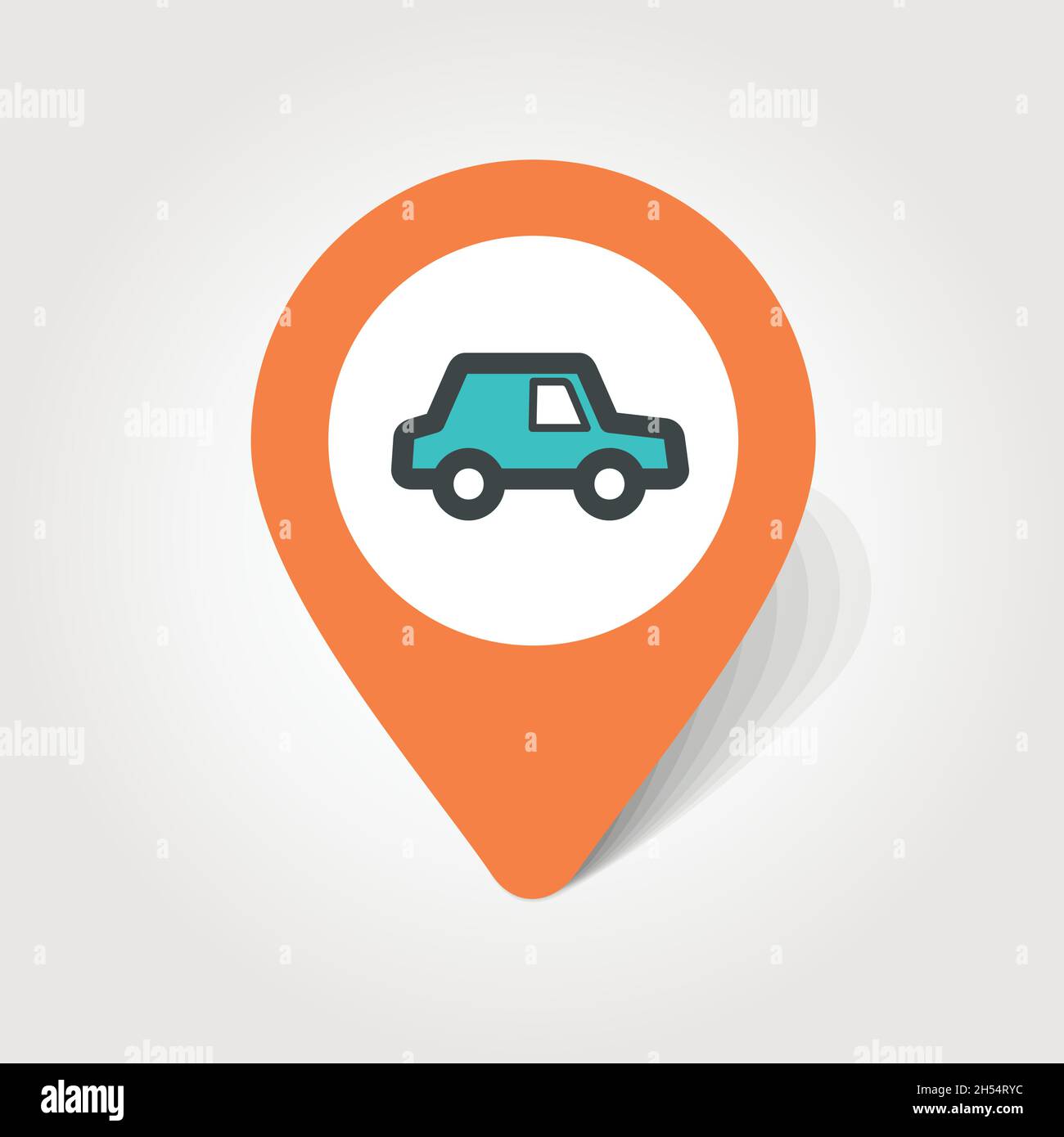 Car map pin icon, map pointer, vector illustration eps 10 Stock Vector ...