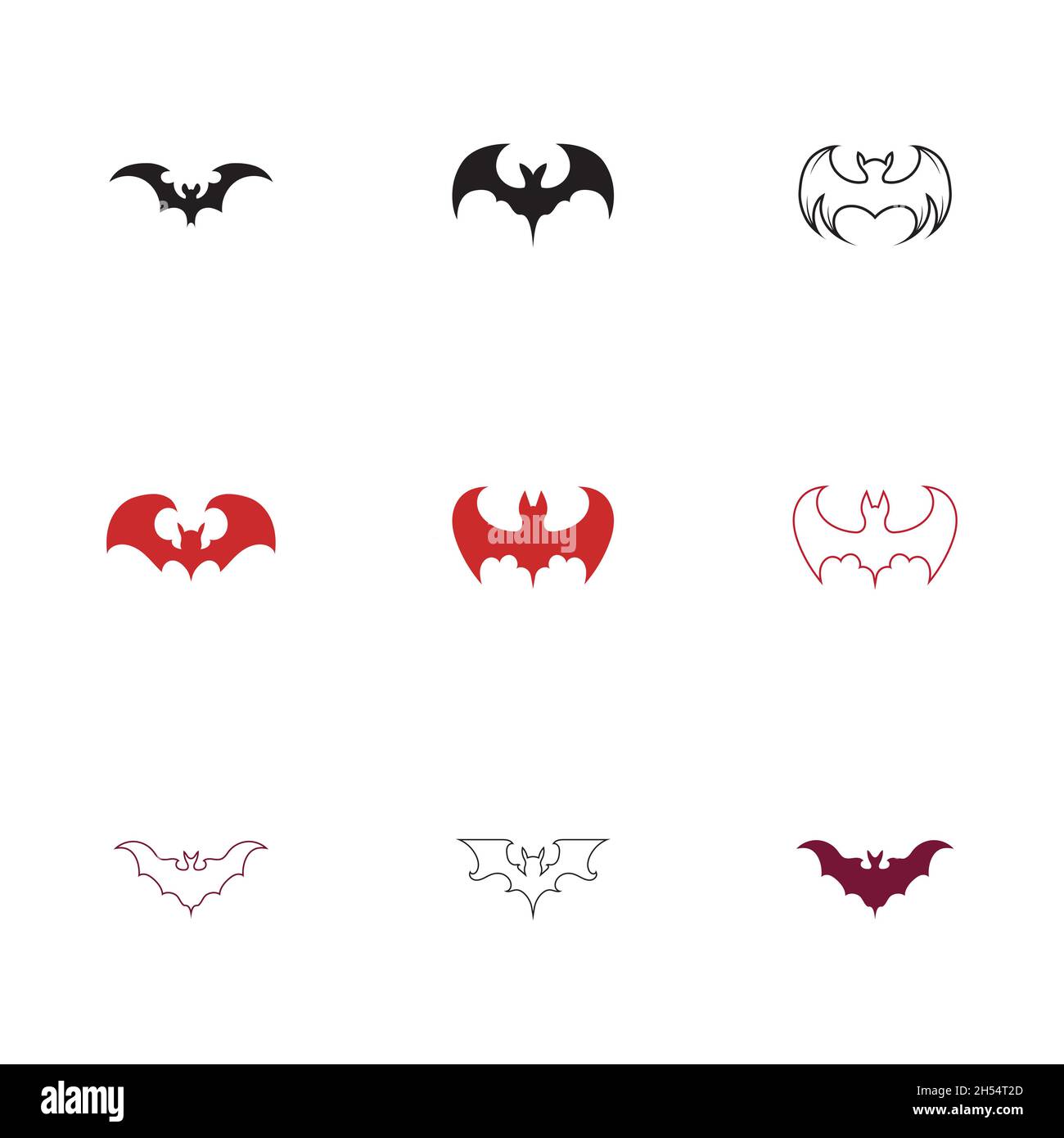 bat logo vector illustration design template - vector Stock Vector ...