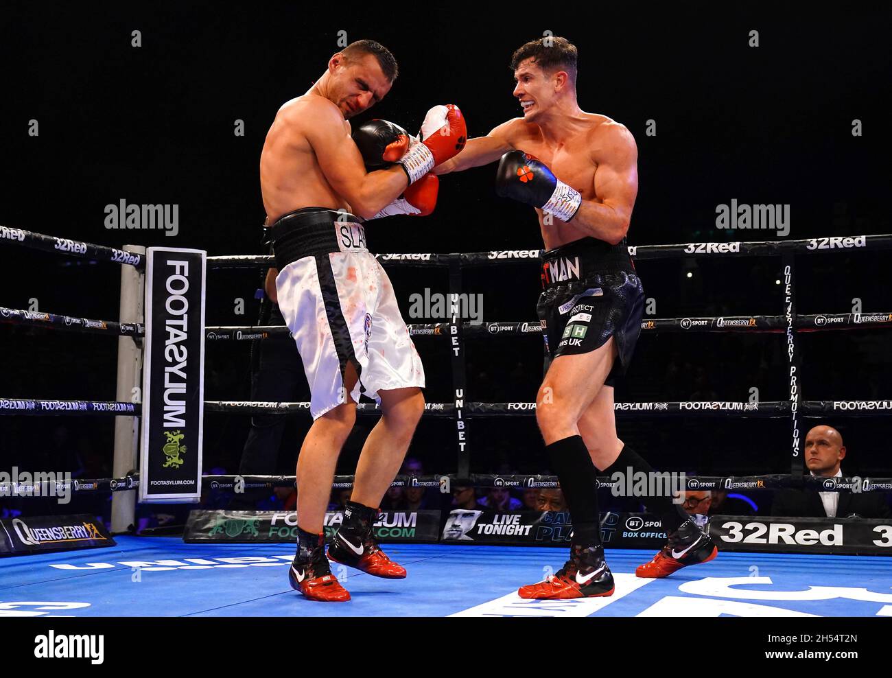 Nathan Heaney (right) in action against Sladan Janjanin during The ...