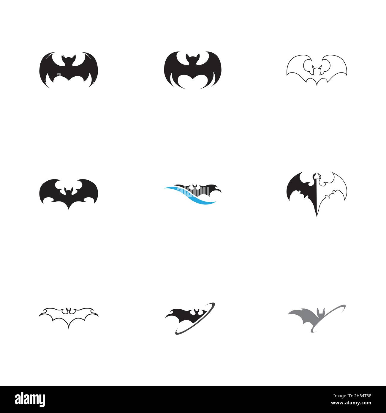 bat logo vector illustration design template - vector Stock Vector ...