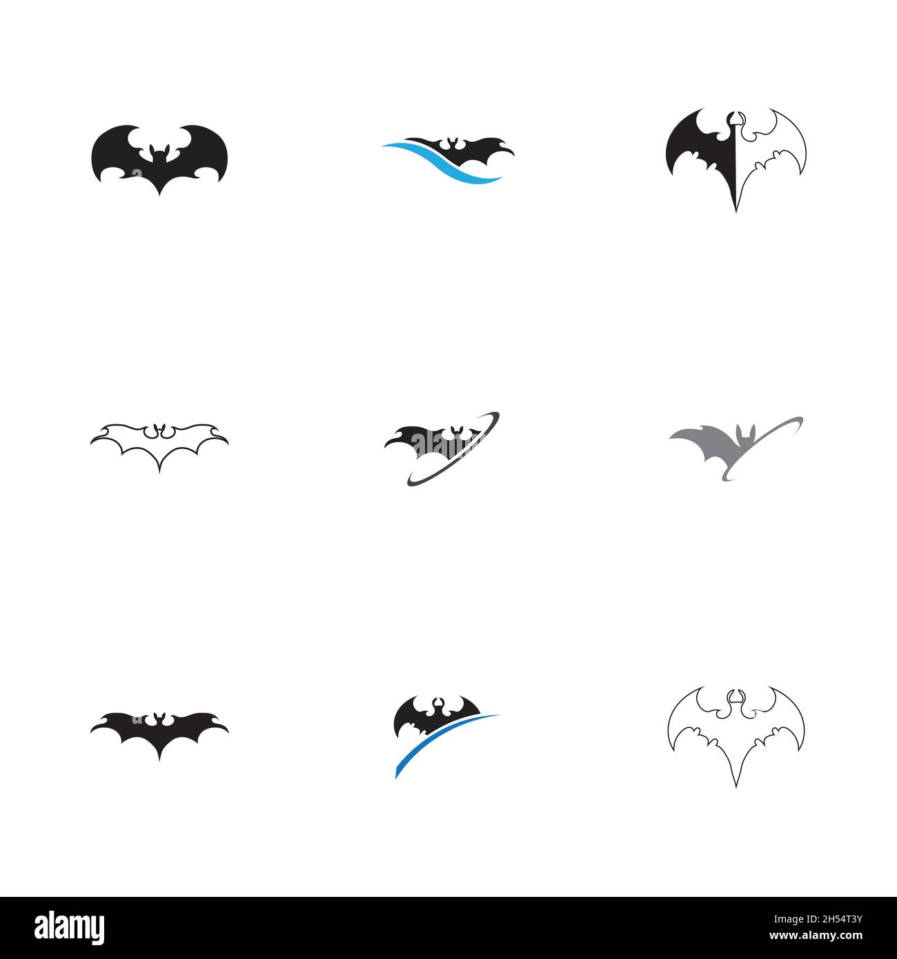 bat logo vector illustration design template - vector Stock Vector ...