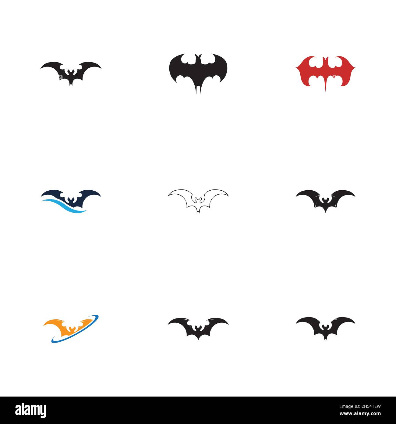 bat logo vector illustration design template - vector Stock Vector ...