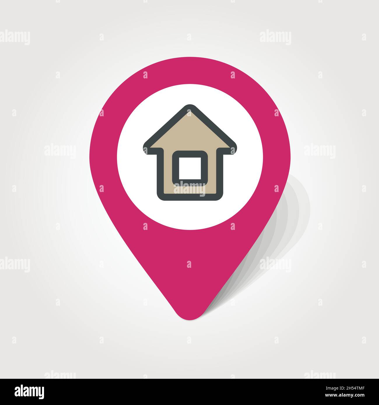 Home map pin icon, map pointer, vector illustration eps 10 Stock Vector ...