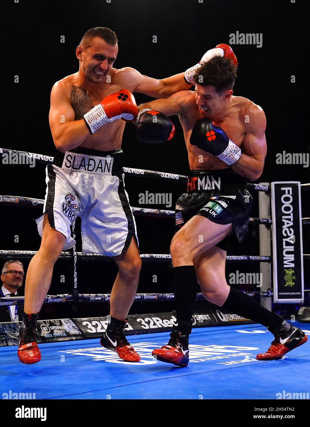 Nathan Heaney (right) in action against Sladan Janjanin during The ...