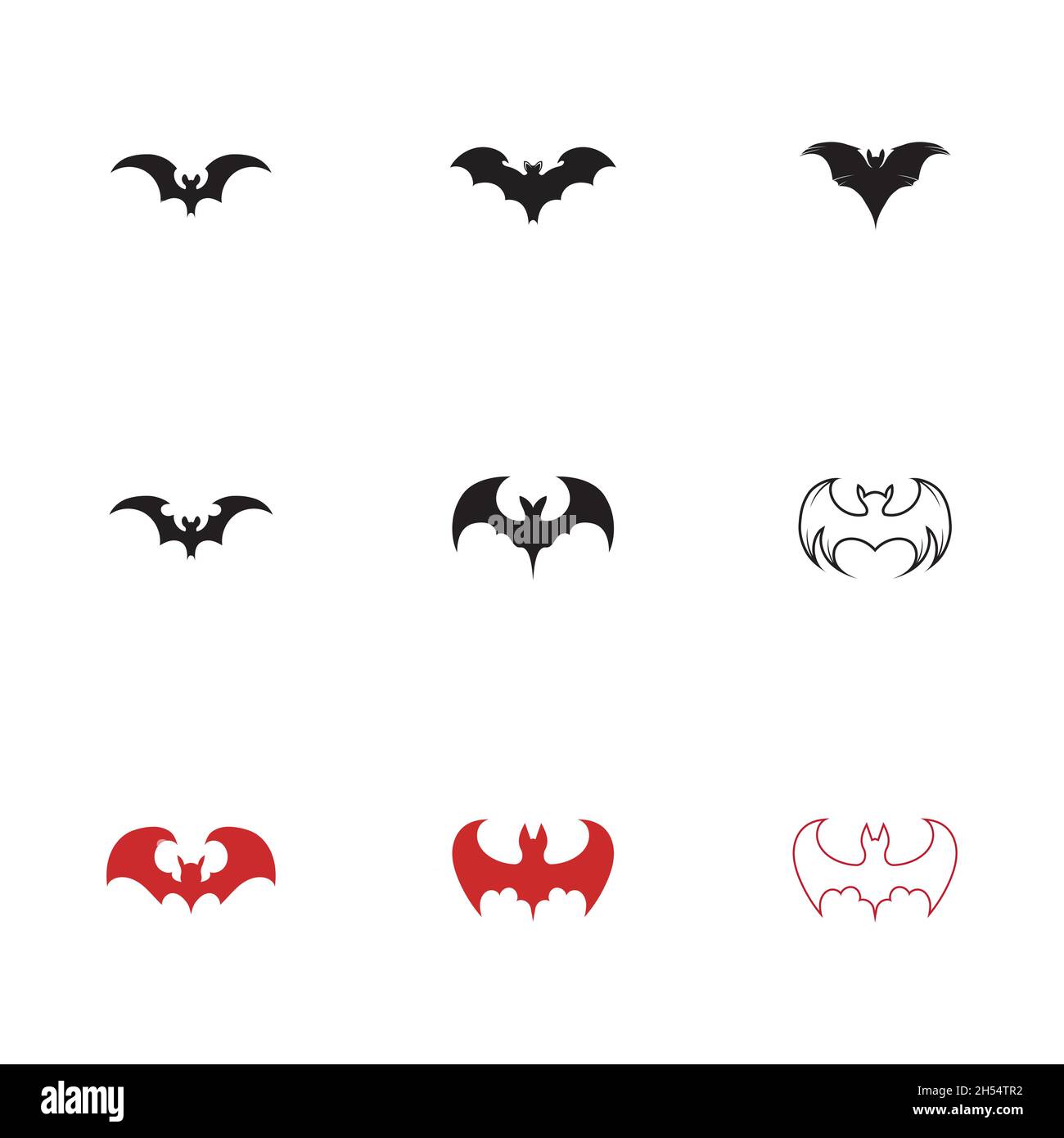 bat logo vector illustration design template - vector Stock Vector ...