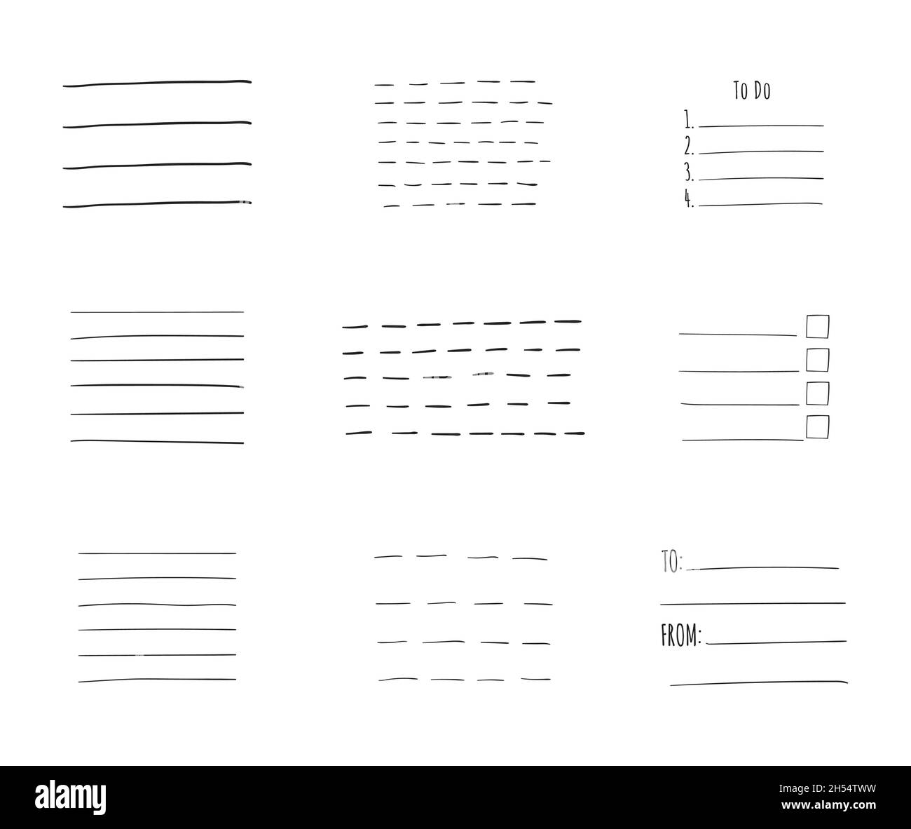 Hand drawn horizontal lines hi-res stock photography and images - Alamy