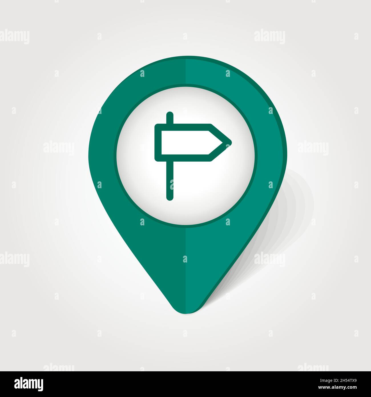 Road Signpost map pin icon, map pointer, vector illustration eps 10 ...