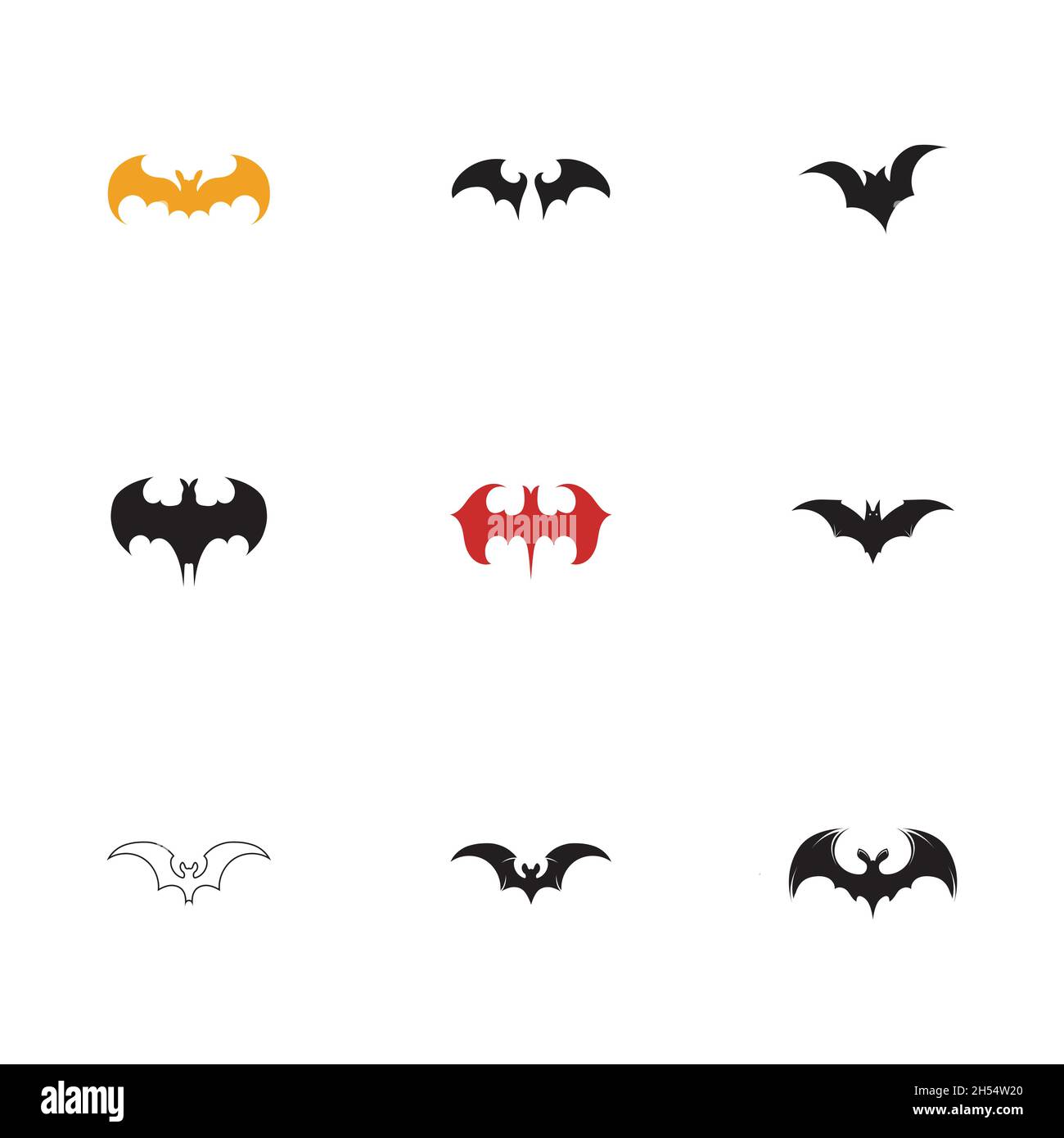bat logo vector illustration design template - vector Stock Vector ...