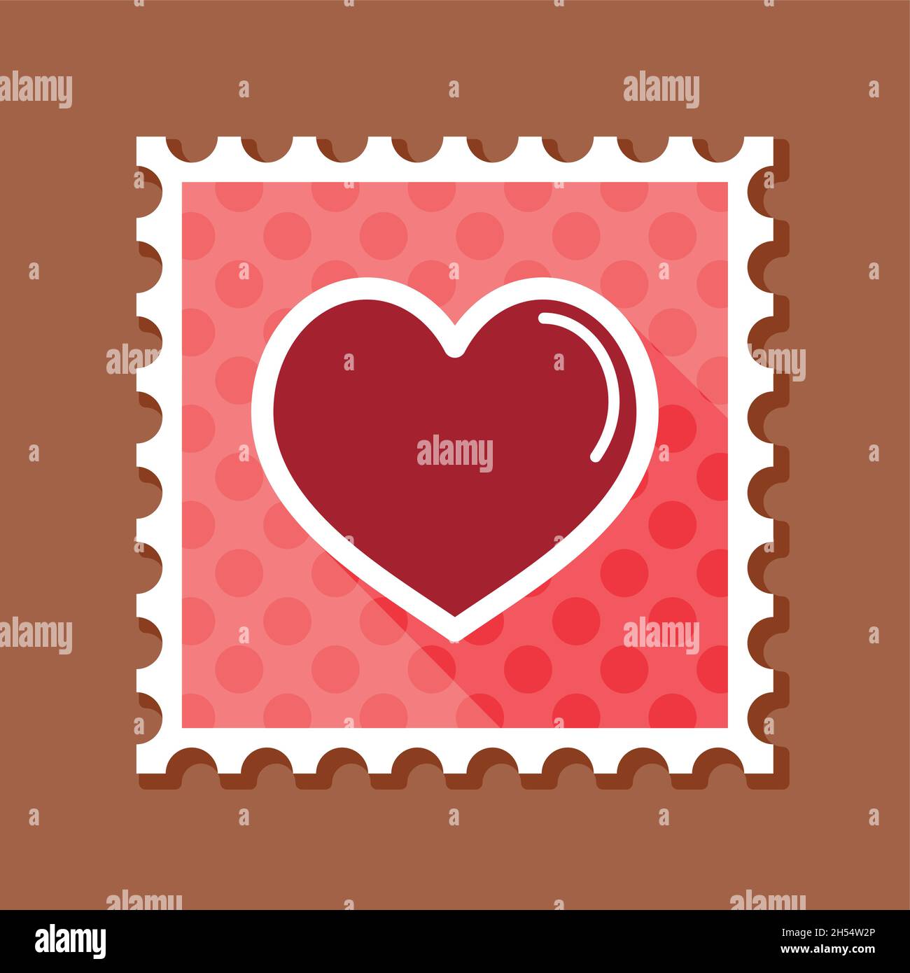 Heart stamp, Love symbol Valentine Day. Vector illustration, romance ...