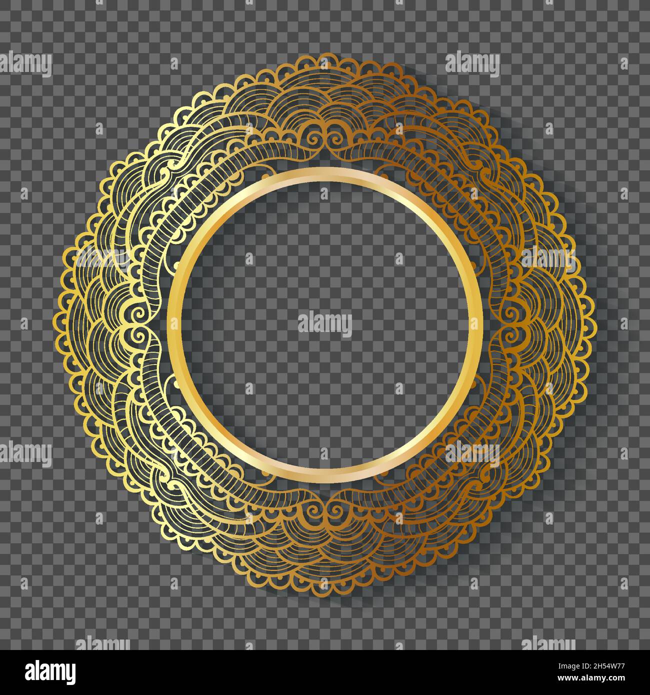 Vector vintage circle frames, made of lace with shadow Stock Vector ...
