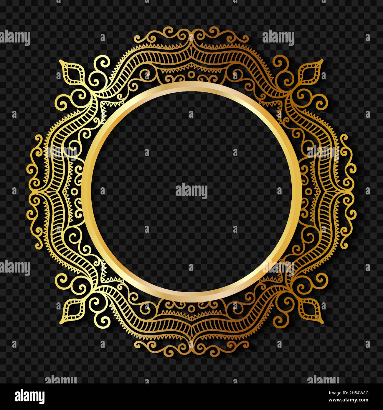 Vector vintage circle frames, made of lace with shadow Stock Vector ...