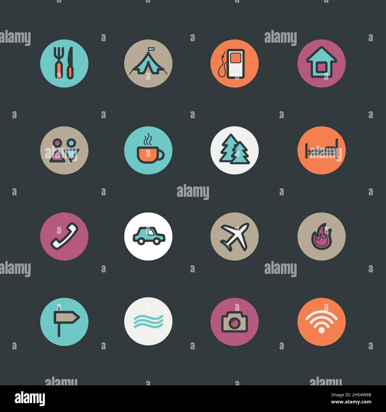 Sticker pictograms Stock Vector Images - Alamy