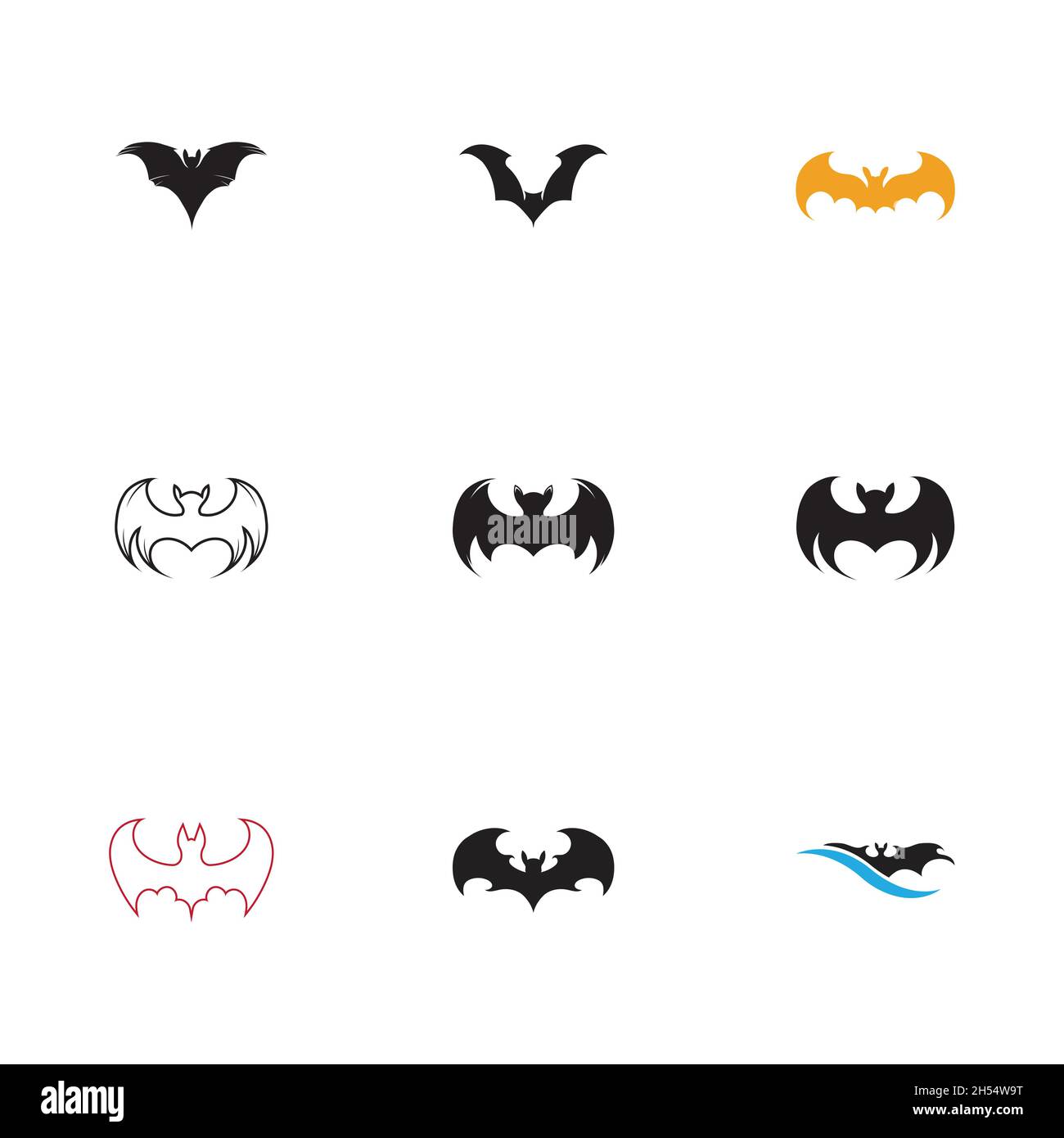 bat logo vector illustration design template - vector Stock Vector ...