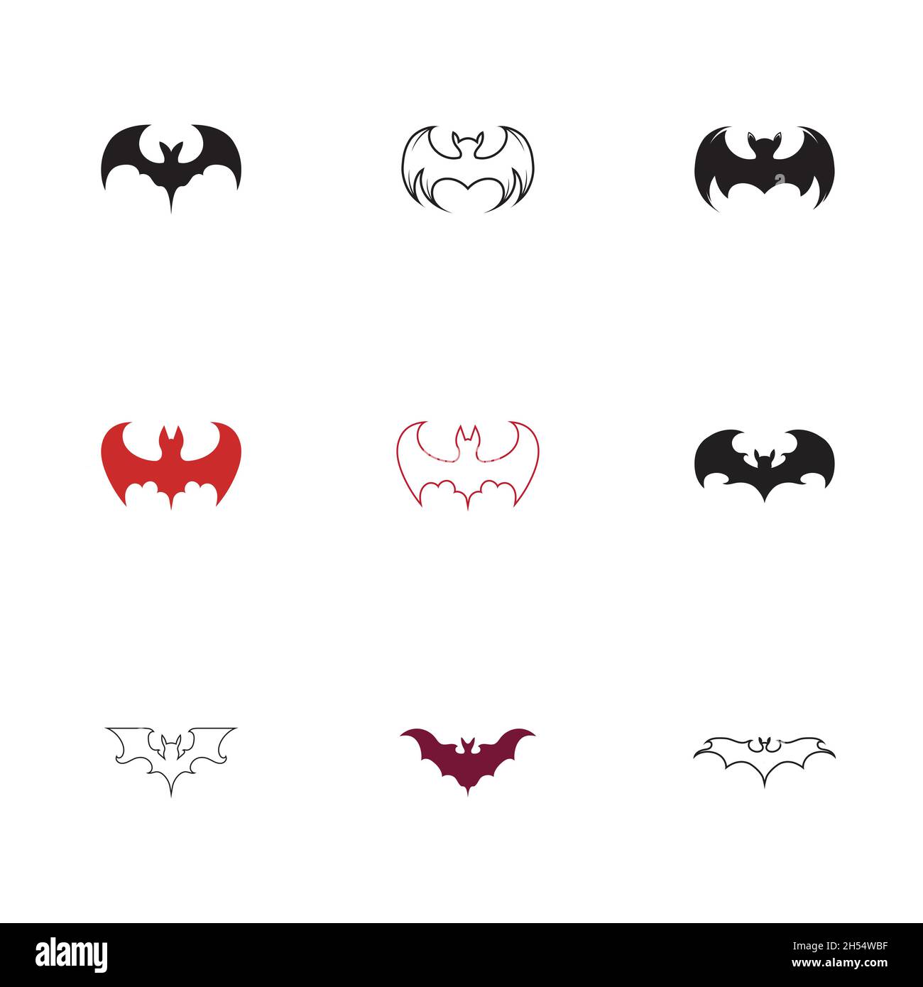 bat logo vector illustration design template - vector Stock Vector ...
