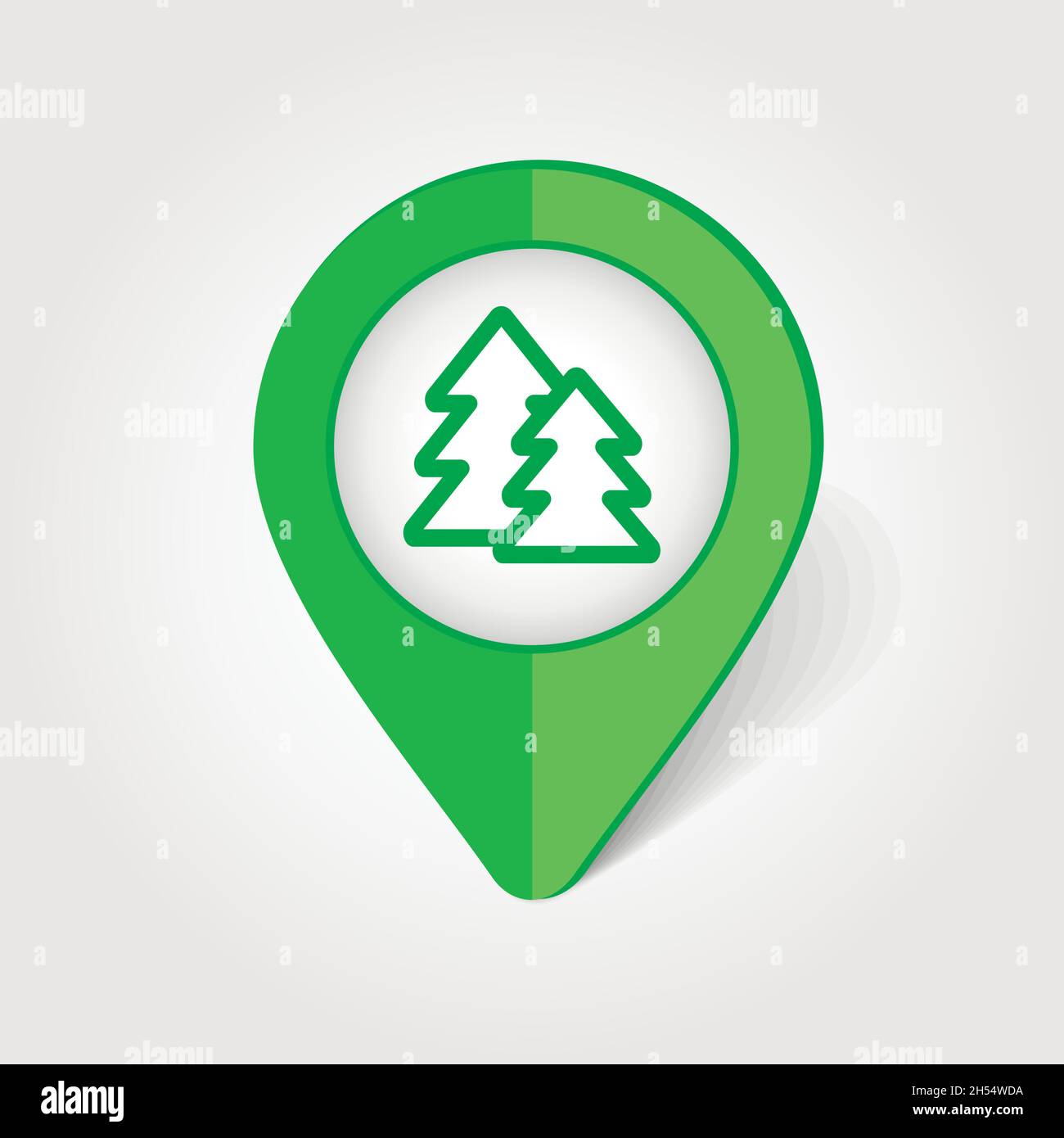 Forest map pin icon, map pointer, vector illustration eps 10 Stock ...