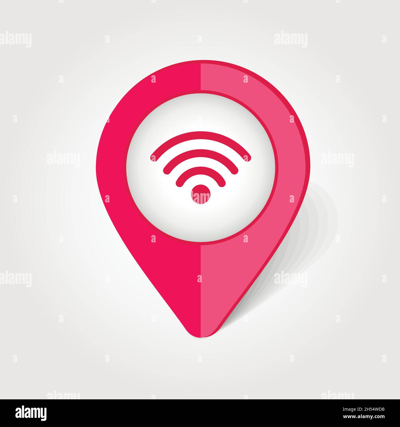 Wi-Fi map pin icon, map pointer, vector illustration eps 10 Stock ...