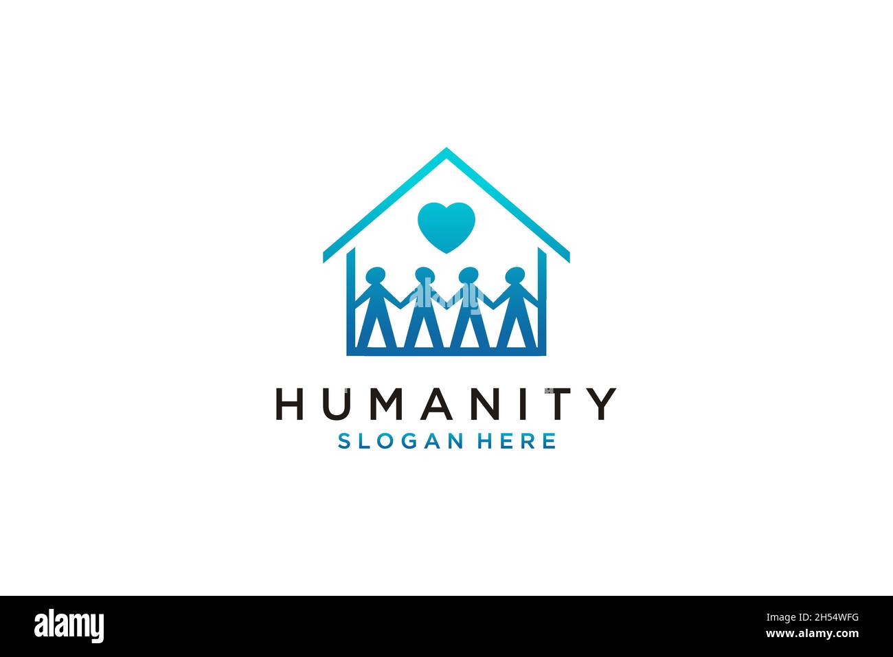 Social Humanity People Logo. Flat Vector Logo Design Template Stock ...