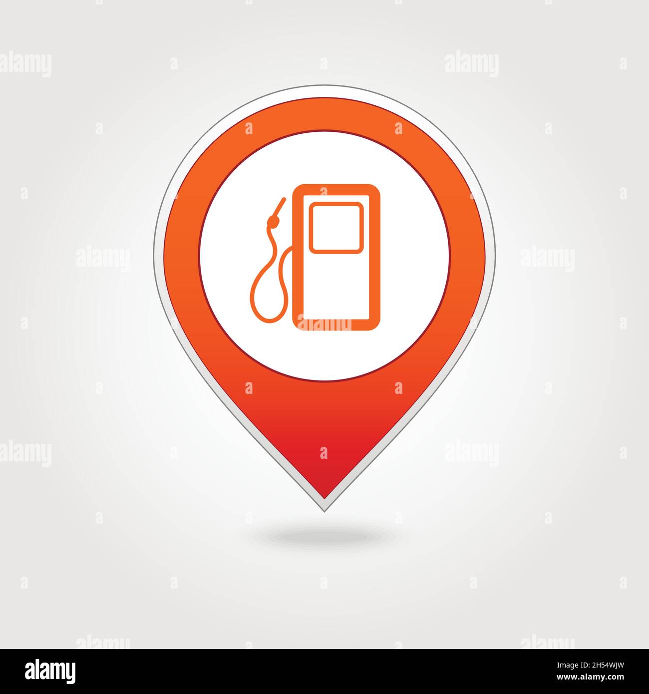 Gas Station map pin icon, map pointer, vector illustration eps 10 Stock ...