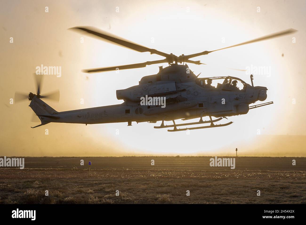 An AH-1Z Viper helicopter assigned to Marine Light Attack Helicopter ...