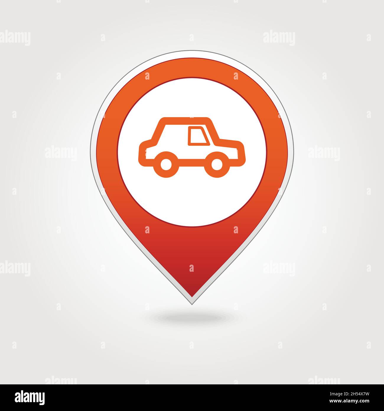 Car map pin icon, map pointer, vector illustration eps 10 Stock Vector ...