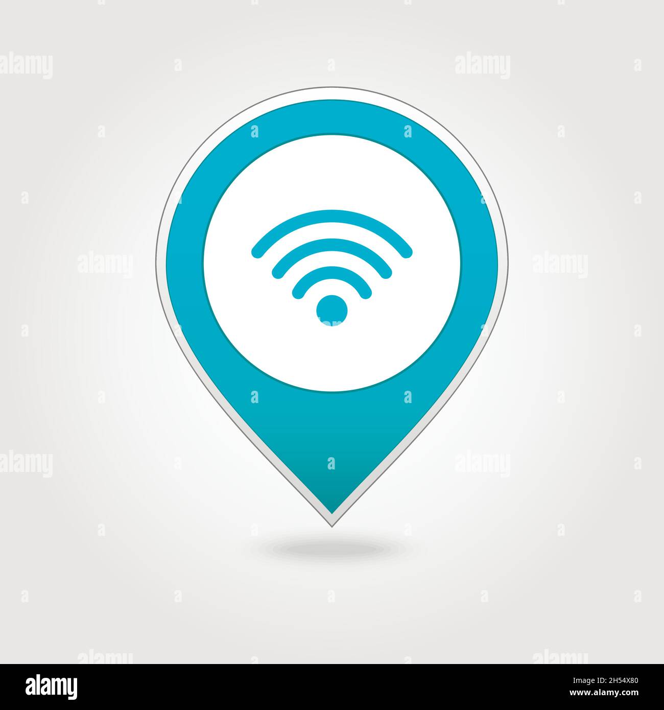 Wi-Fi map pin icon, map pointer, vector illustration eps 10 Stock ...