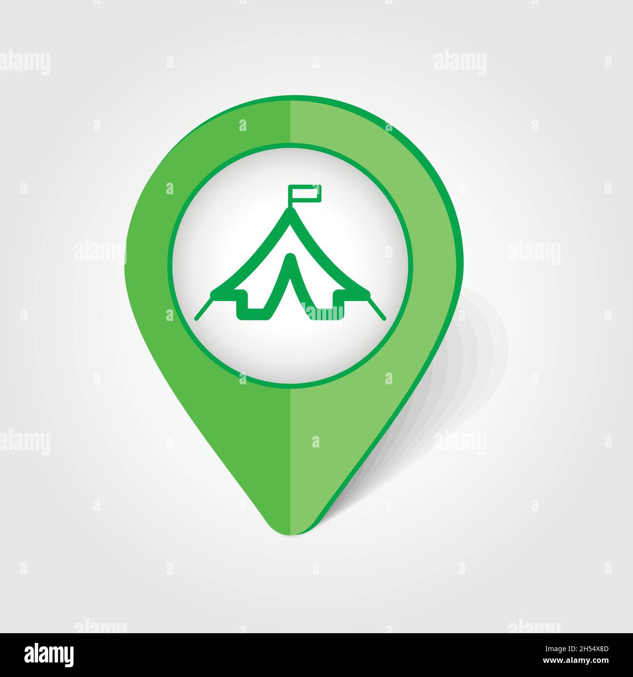 Tent map pin icon, map pointer, vector illustration eps 10 Stock Vector ...