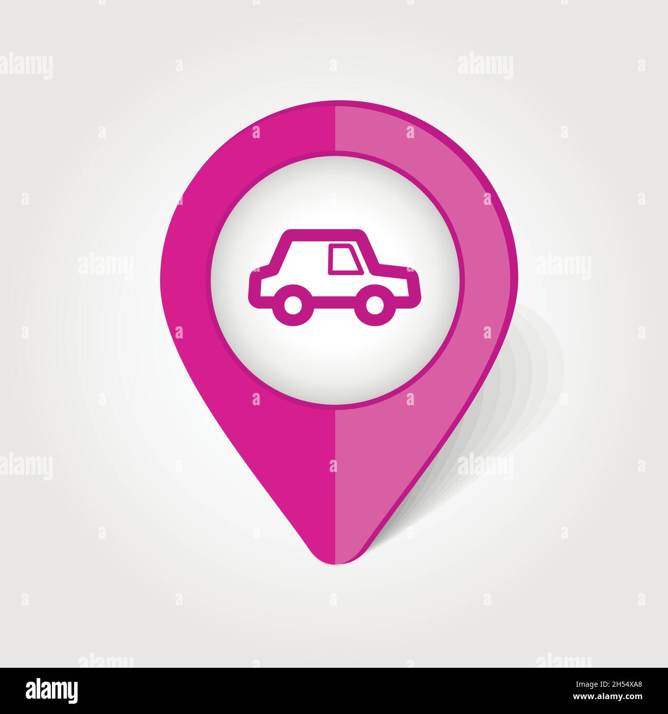 Car map pin icon, map pointer, vector illustration eps 10 Stock Vector ...