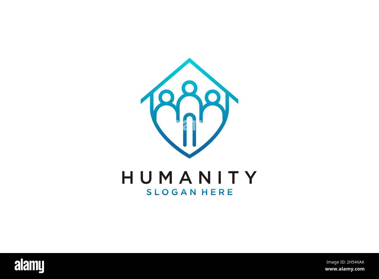 Social Humanity People Logo. Flat Vector Logo Design Template Stock ...