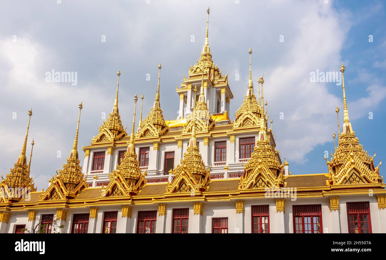 The historic Wat Ratchanatdaram temple, also known as Loha Prasat Stock ...