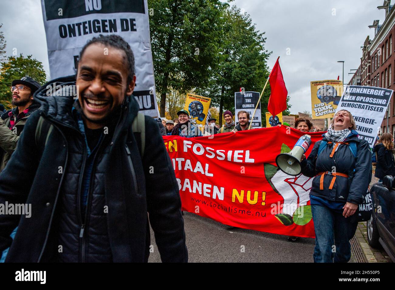 Activists from the organization Code Rood are seen having a great time ...