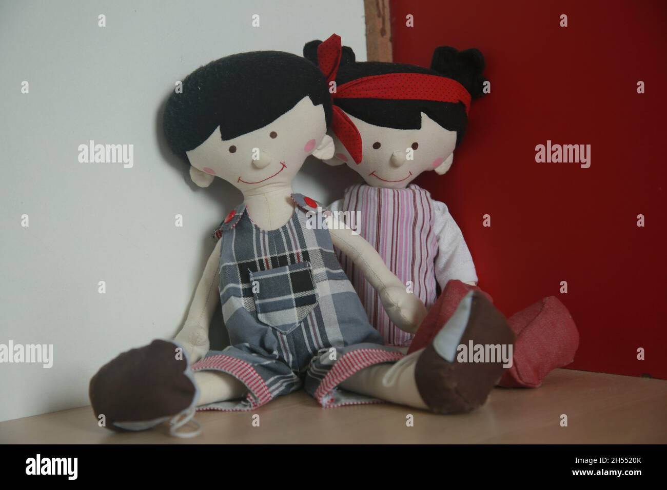 salvador, bahia, brazil - november 6, 2021: couple of puppets made of ...