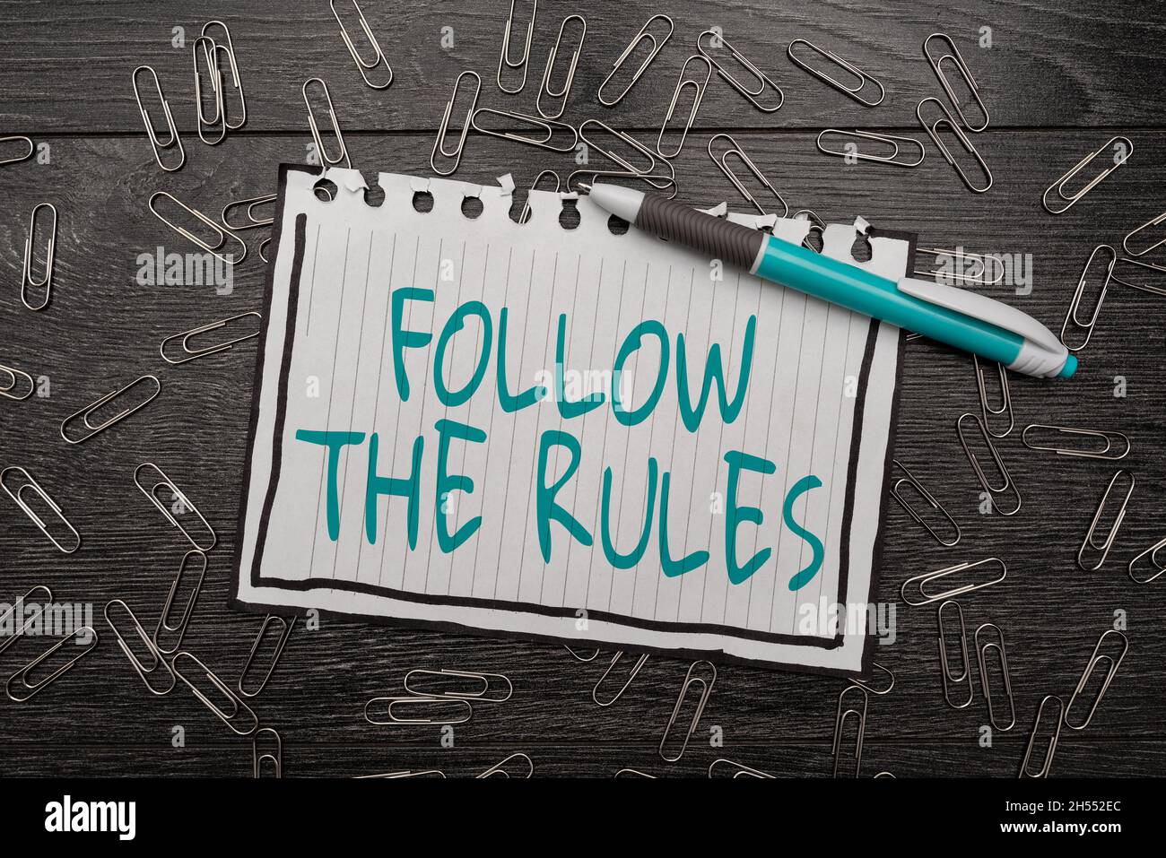 Handwriting text Follow The Rules. Business idea go with regulations ...