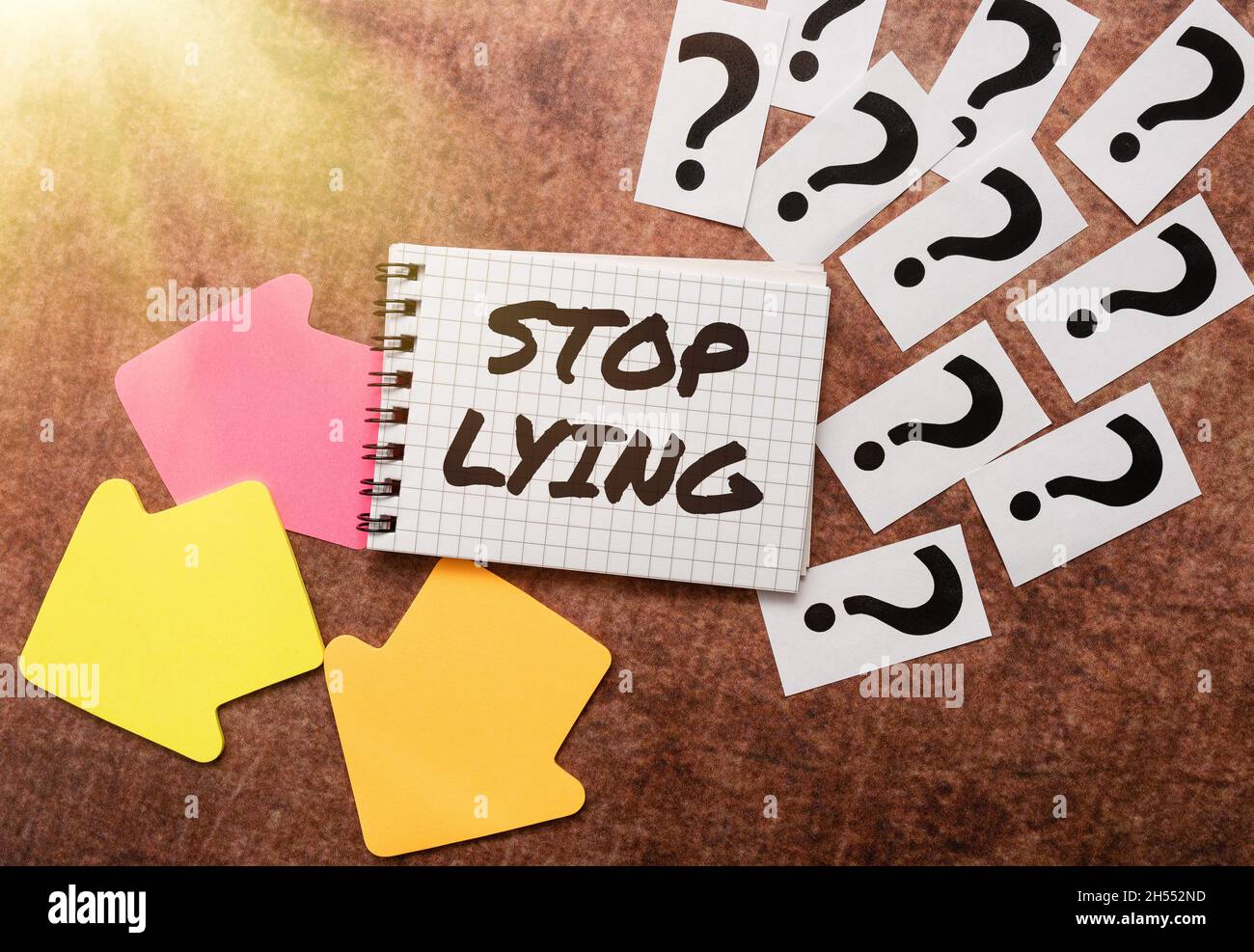 Handwriting text Stop Lying. Conceptual photo put an end on chronic ...