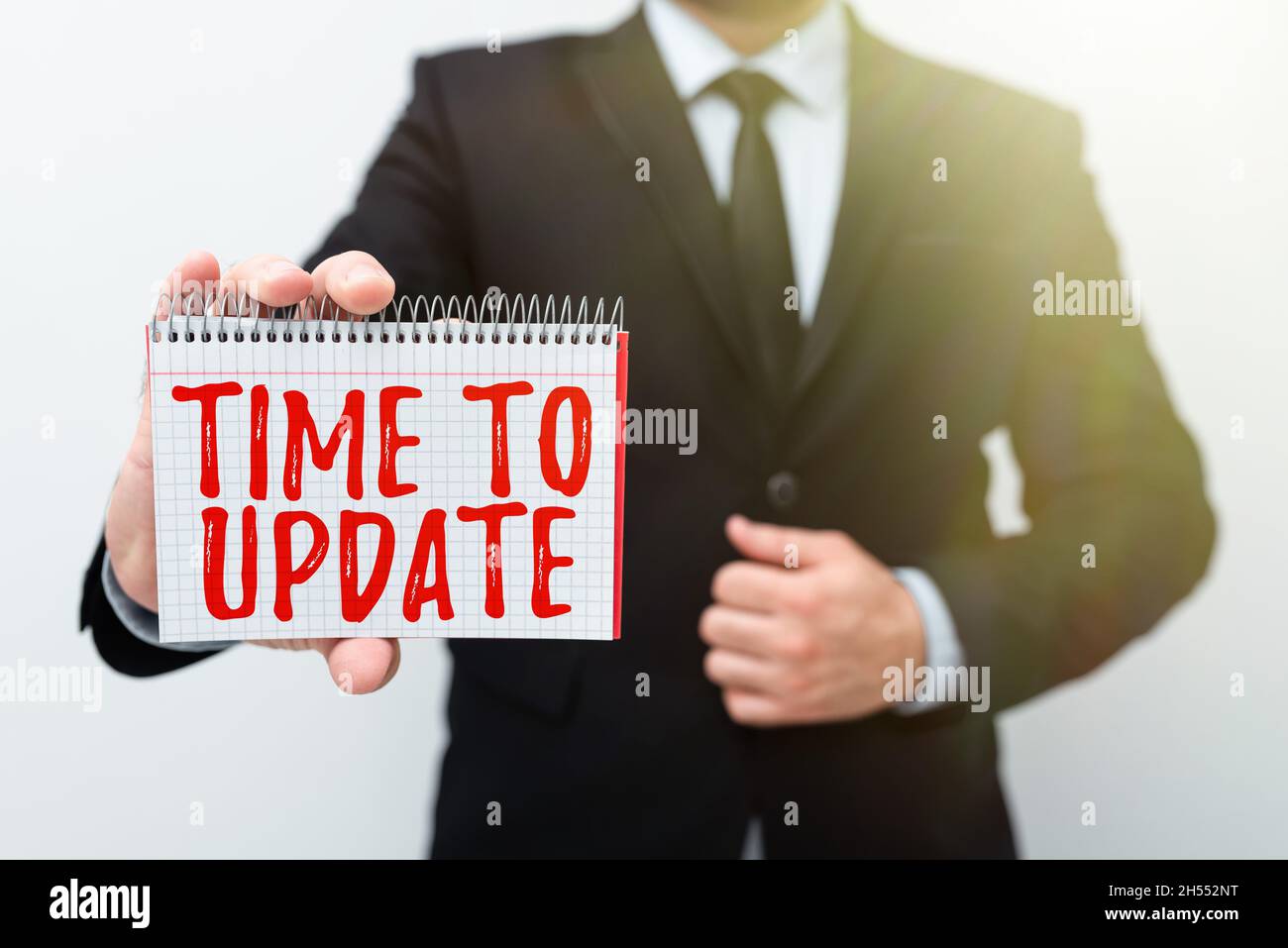 Hand writing sign Time To Update. Business idea this is right moment to ...