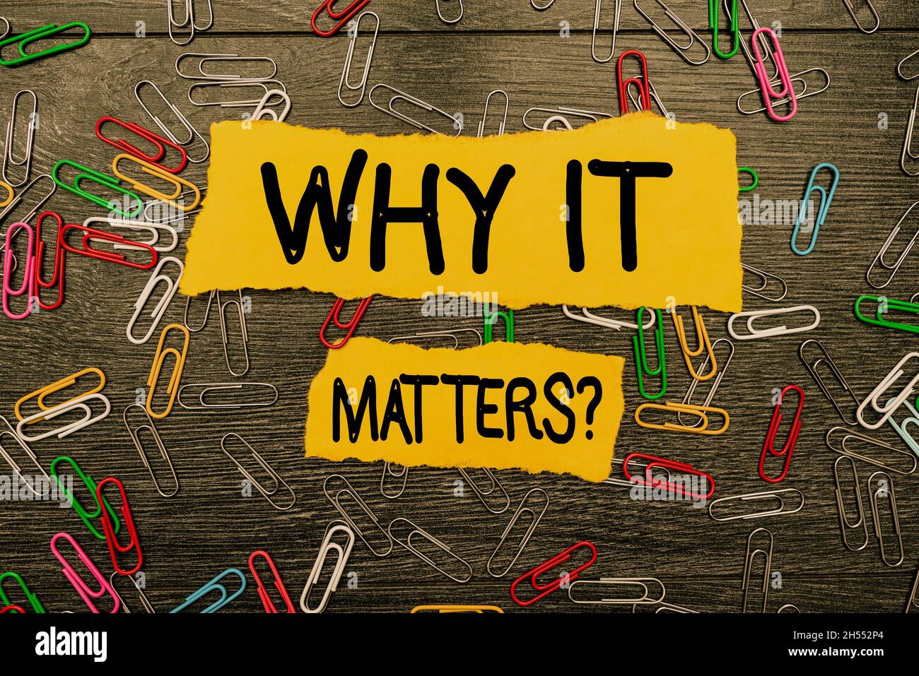 Hand writing sign Why It Matters Question. Business overview most ...