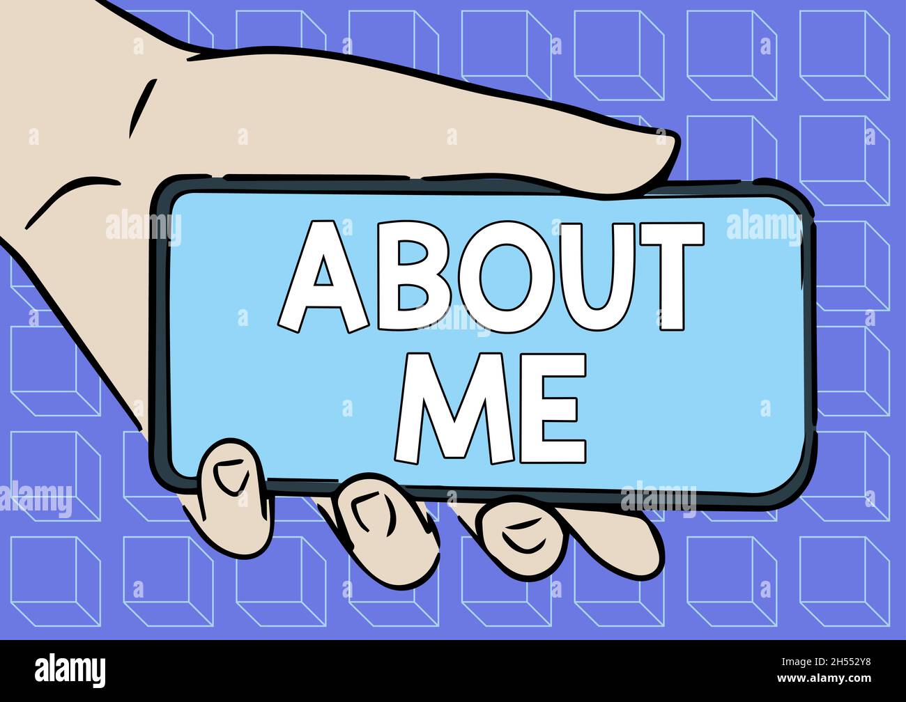 Handwriting text About Me. Business overview telling someone list of ...