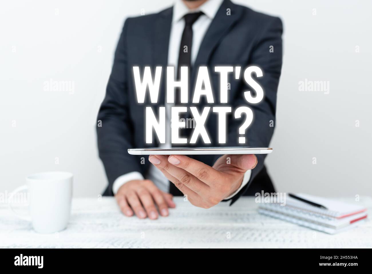 Conceptual caption What S Next Question. Internet Concept asking person ...