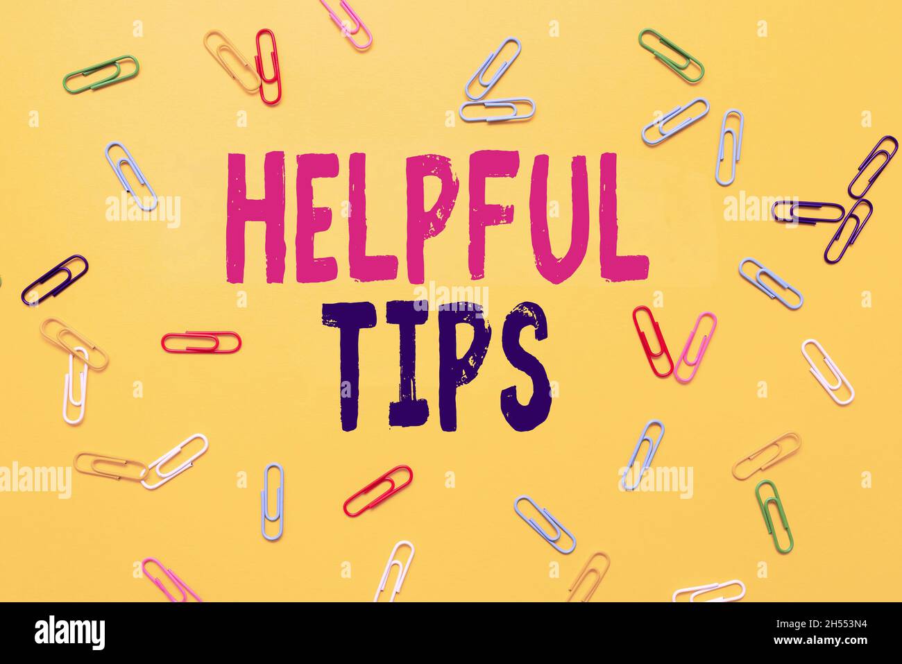 Writing displaying text Helpful Tips. Concept meaning advices given to ...