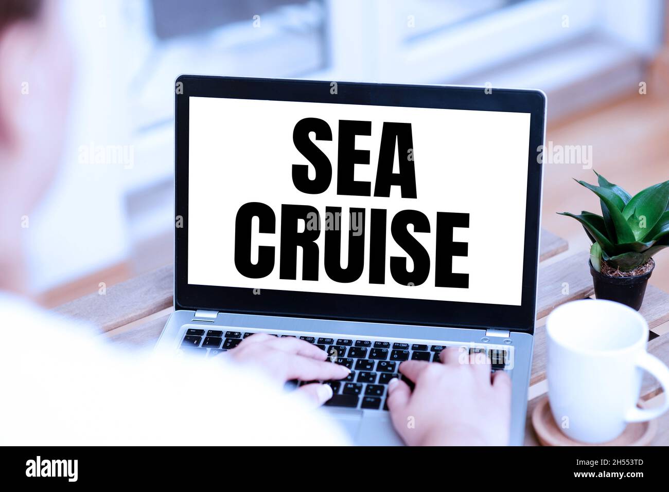 Writing displaying text Sea Cruise. Conceptual photo a voyage on a ship ...