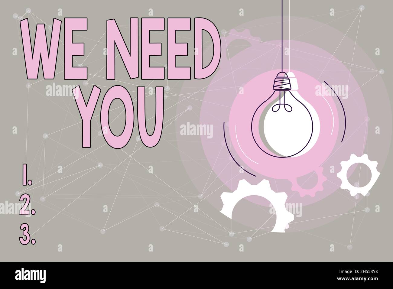 Conceptual caption We Need You. Business concept asking someone to work ...