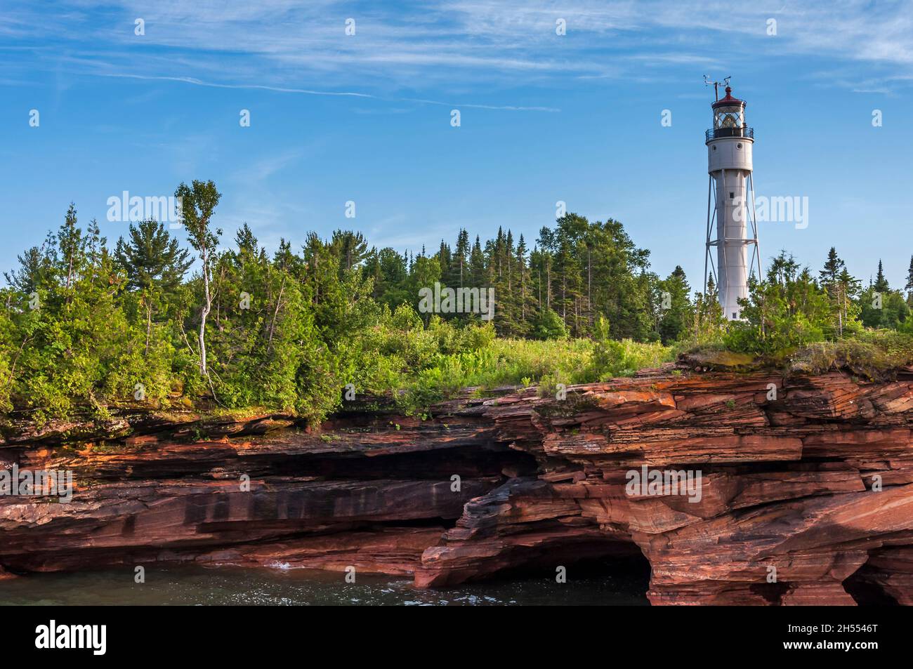 Apostle Islands: Devils Island:Lighthouse Stock Photo - Alamy