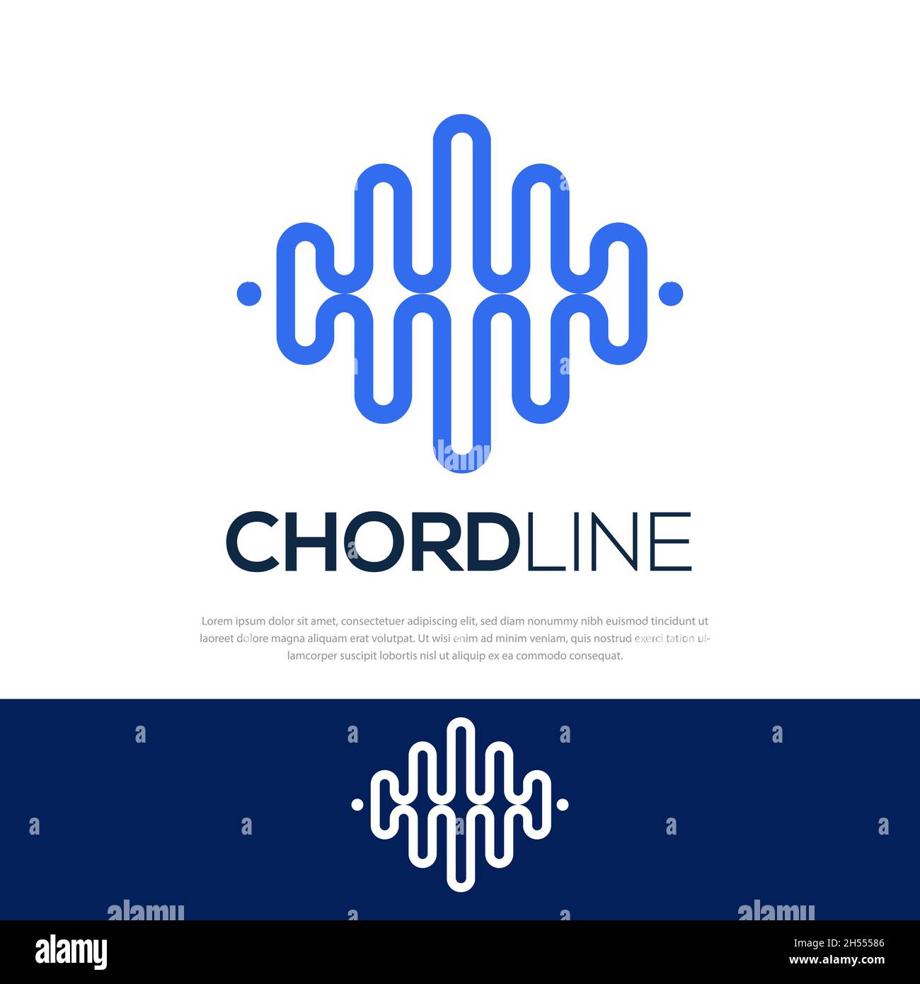 Vector blue chord line logo Stock Vector Image & Art - Alamy