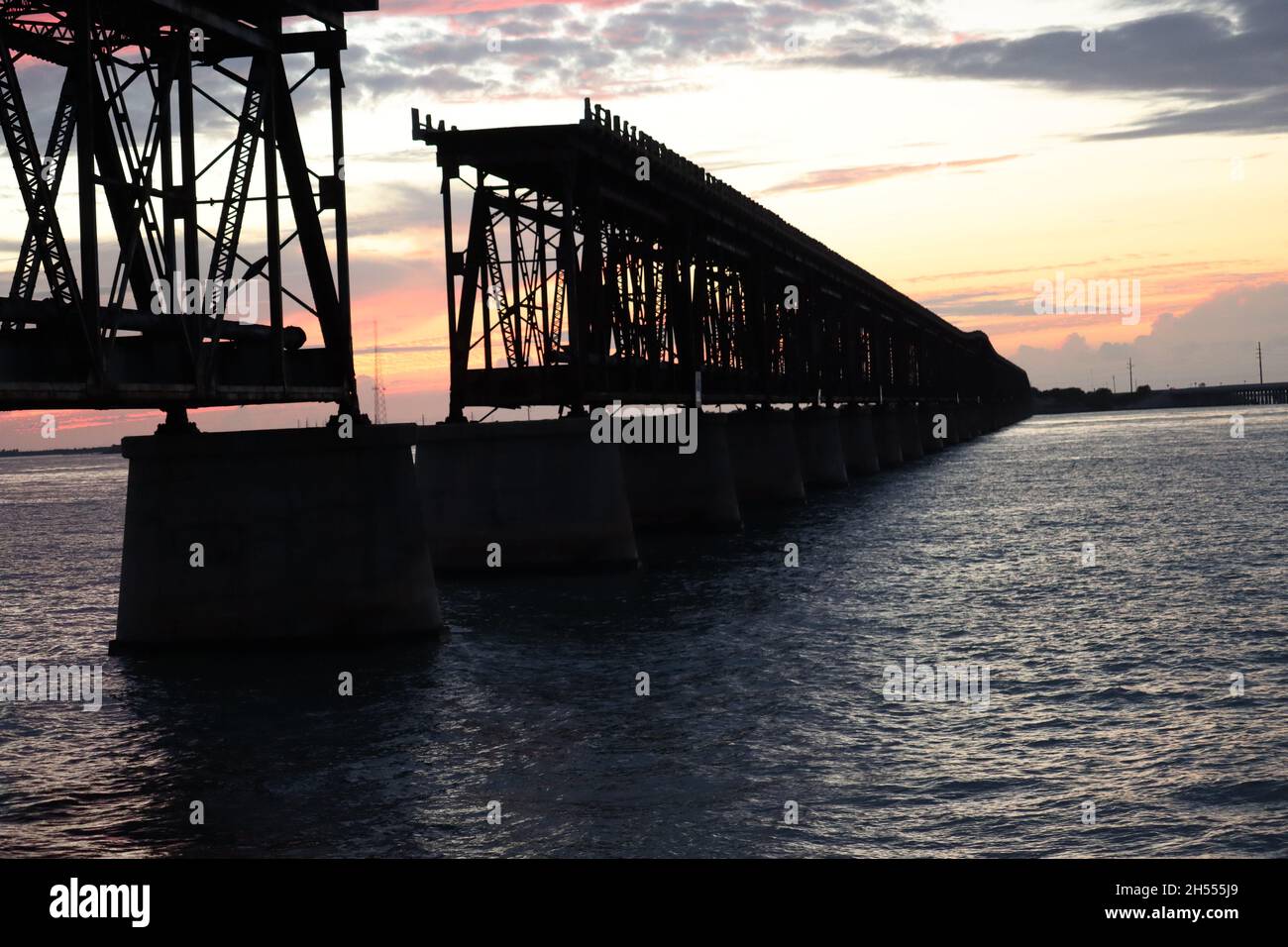 Historic Railroad Bridge at Bahia Honda State Park, Florida Keys Stock ...