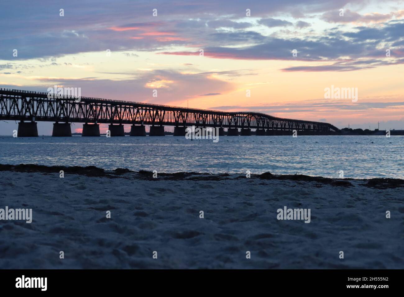 Historic Railroad Bridge at Bahia Honda State Park, Florida Keys Stock ...