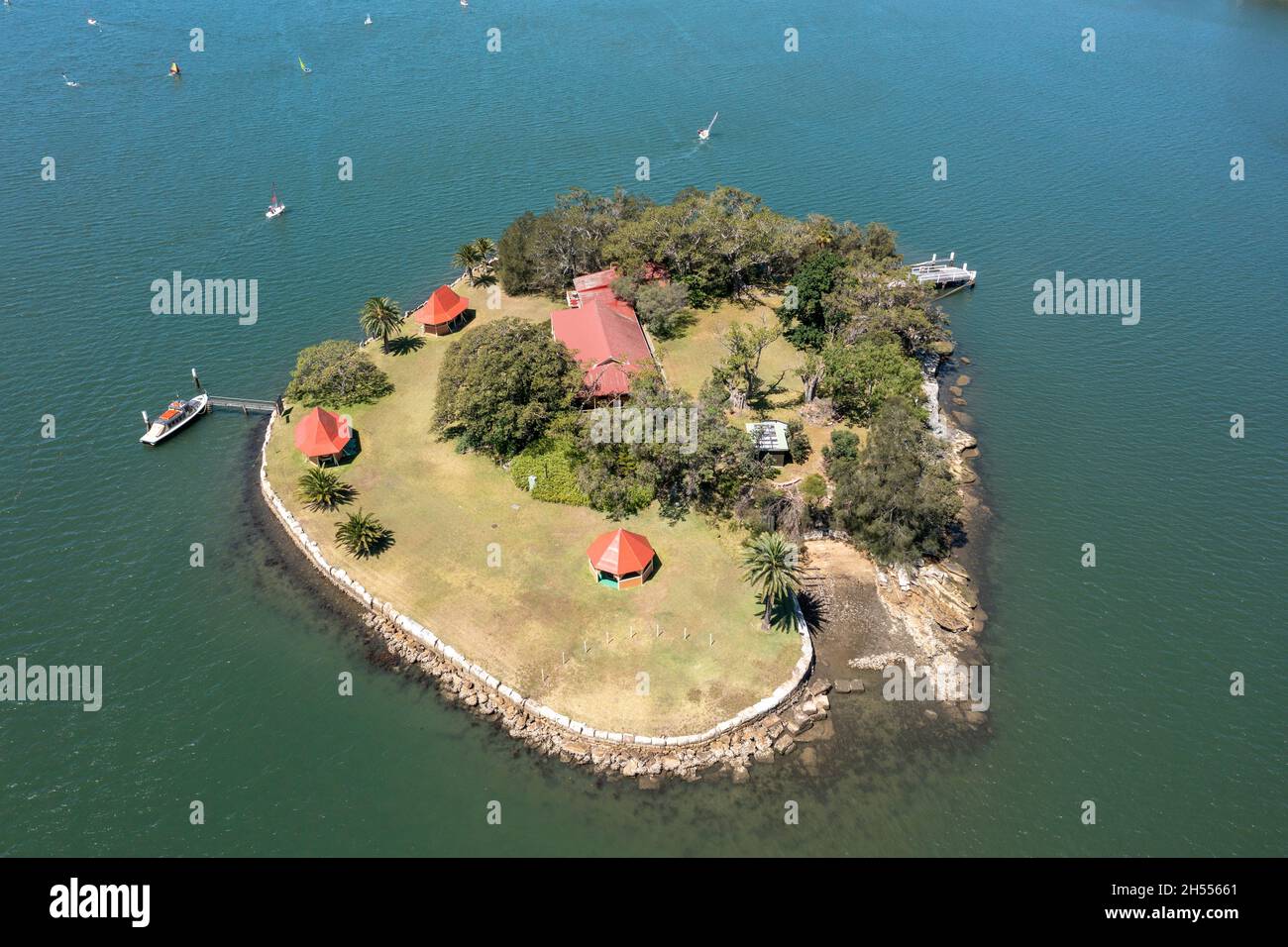 Rodd island in Iron cove, part of the Parramatta river in Sydney ...