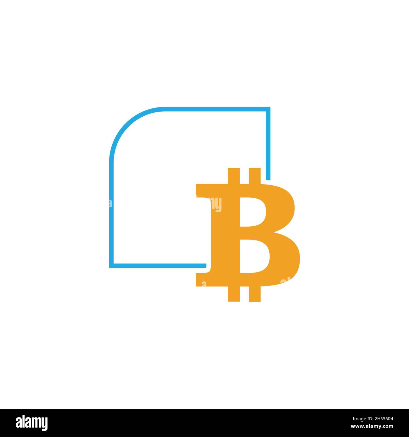Vector illustration Bitcoin crypto currency logo design Stock Vector ...